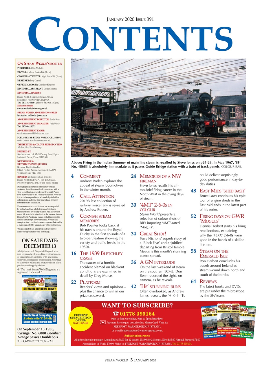 Steam World Magazine - January 2020 Back Issue