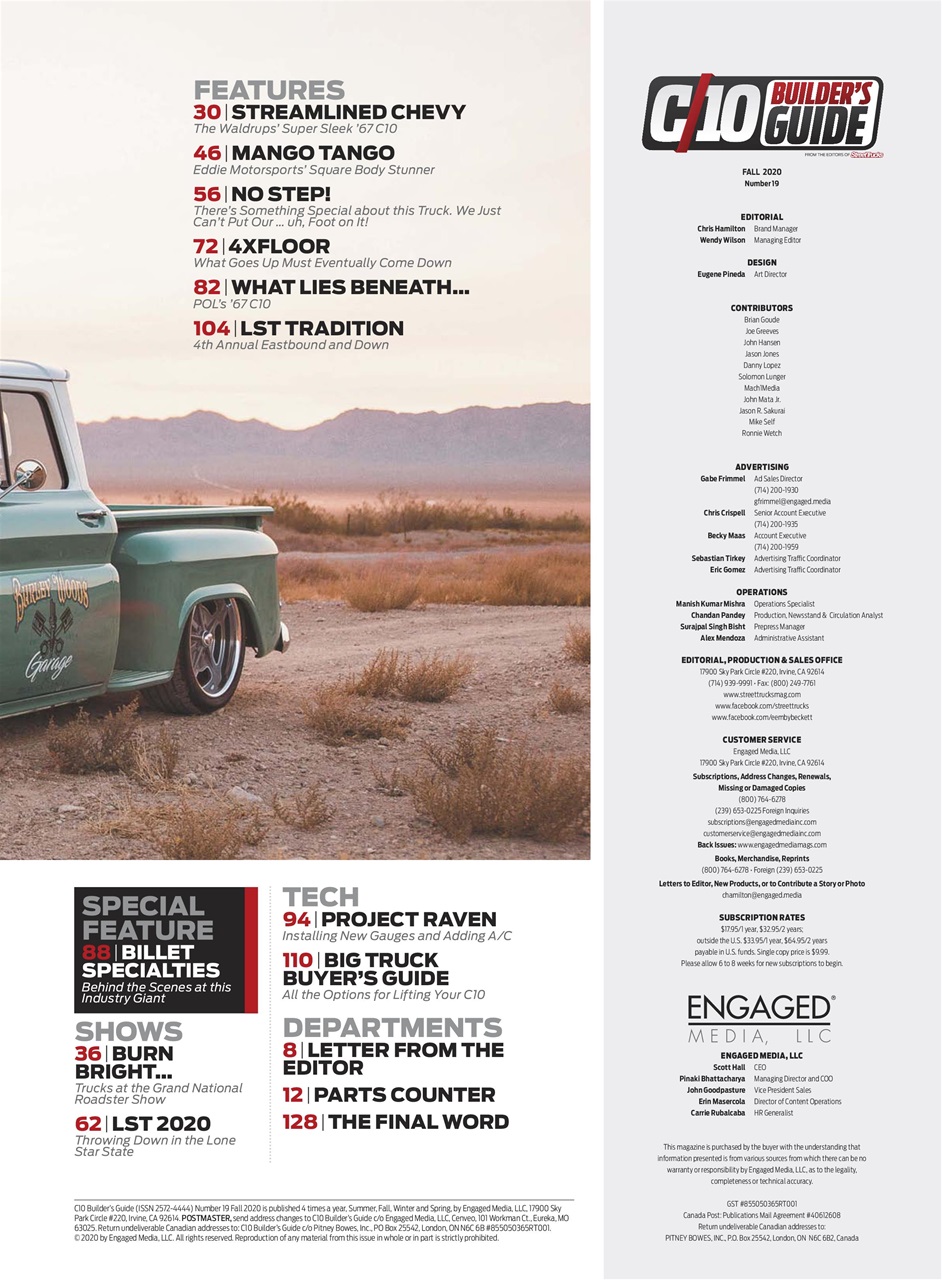 C10 Builder's Guide Magazine - C10 BG-Fall20 Back Issue