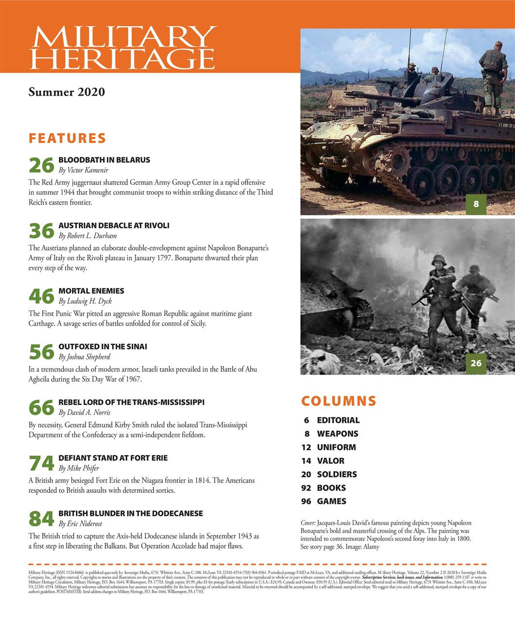 Military Heritage Magazine - Summer 2020 Subscriptions | Pocketmags