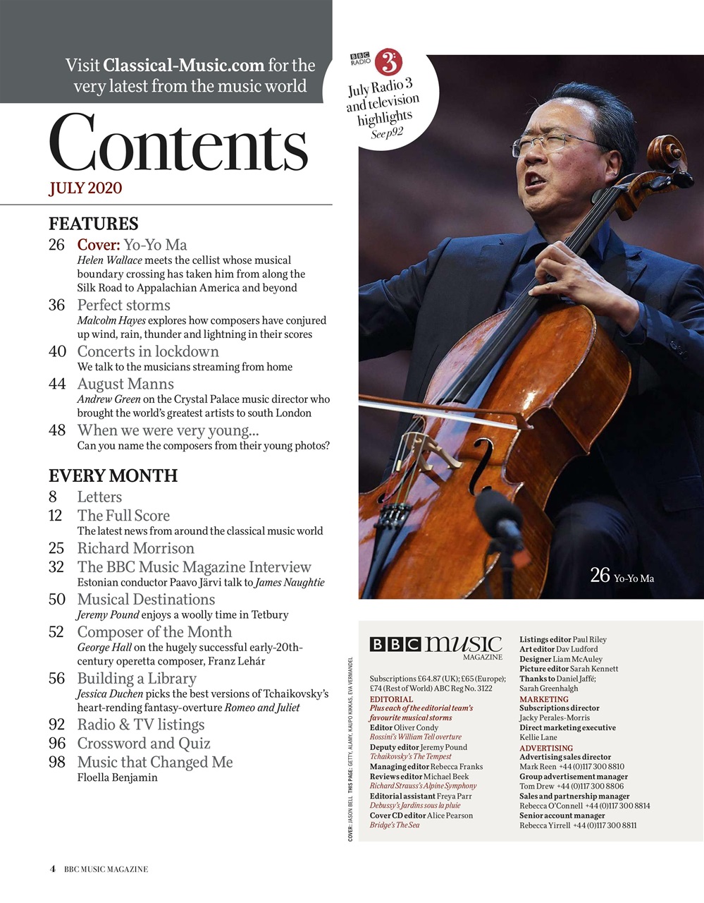 BBC Music Magazine - July 2020 Subscriptions | Pocketmags