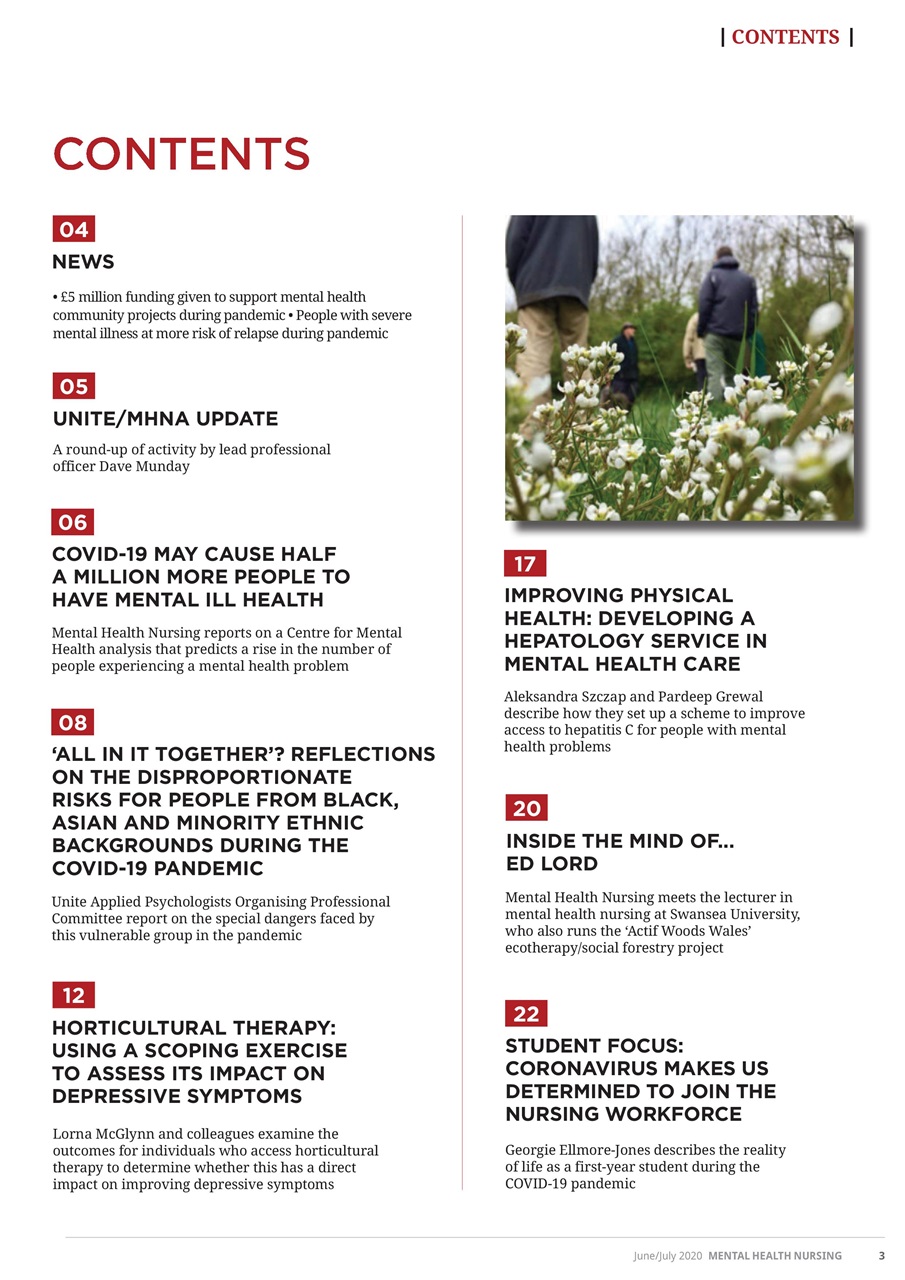 Mental Health Nursing Magazine - JunJul 2020 Subscriptions | Pocketmags
