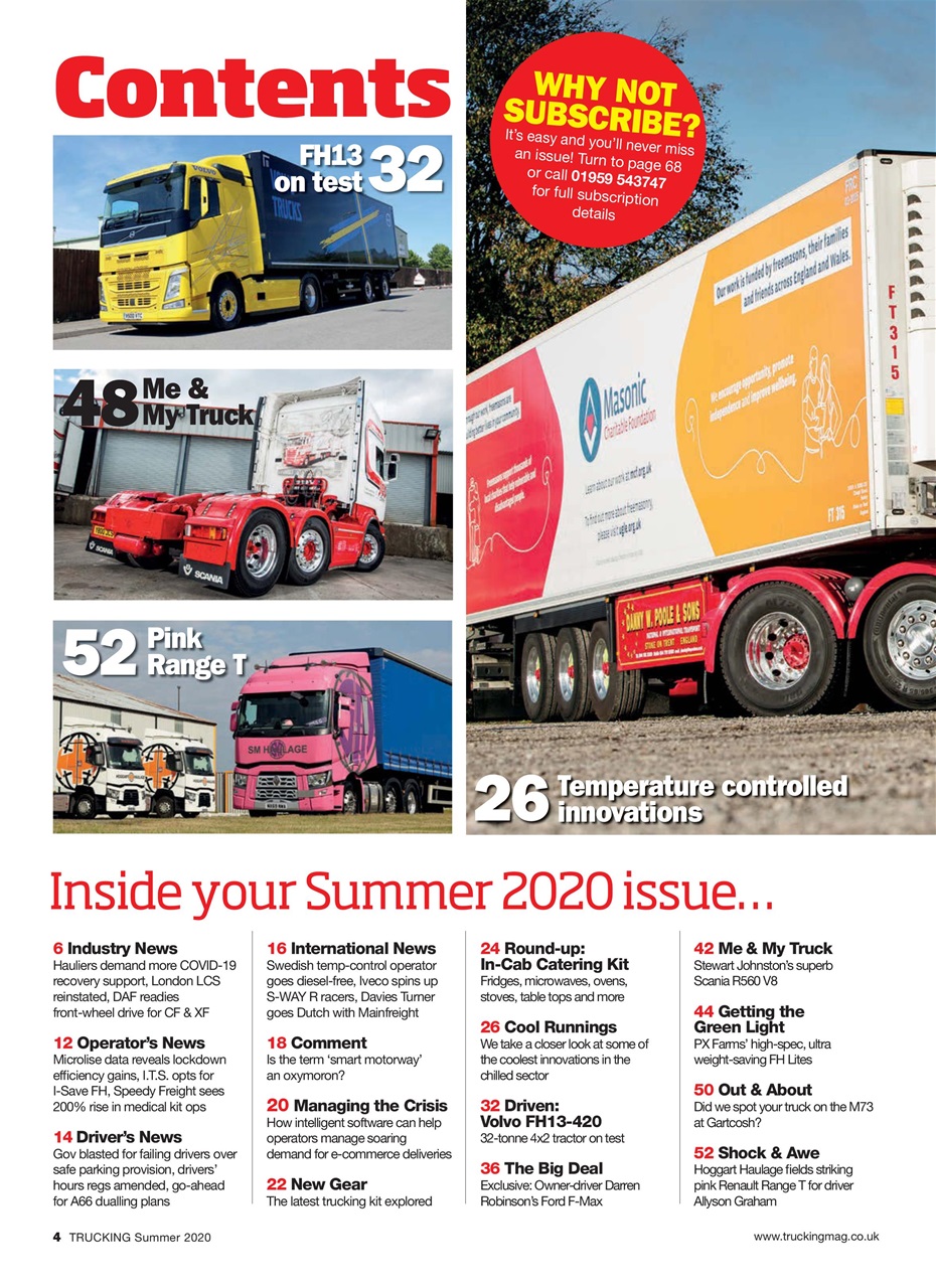 Trucking Magazine - Summer 2020 Subscriptions | Pocketmags