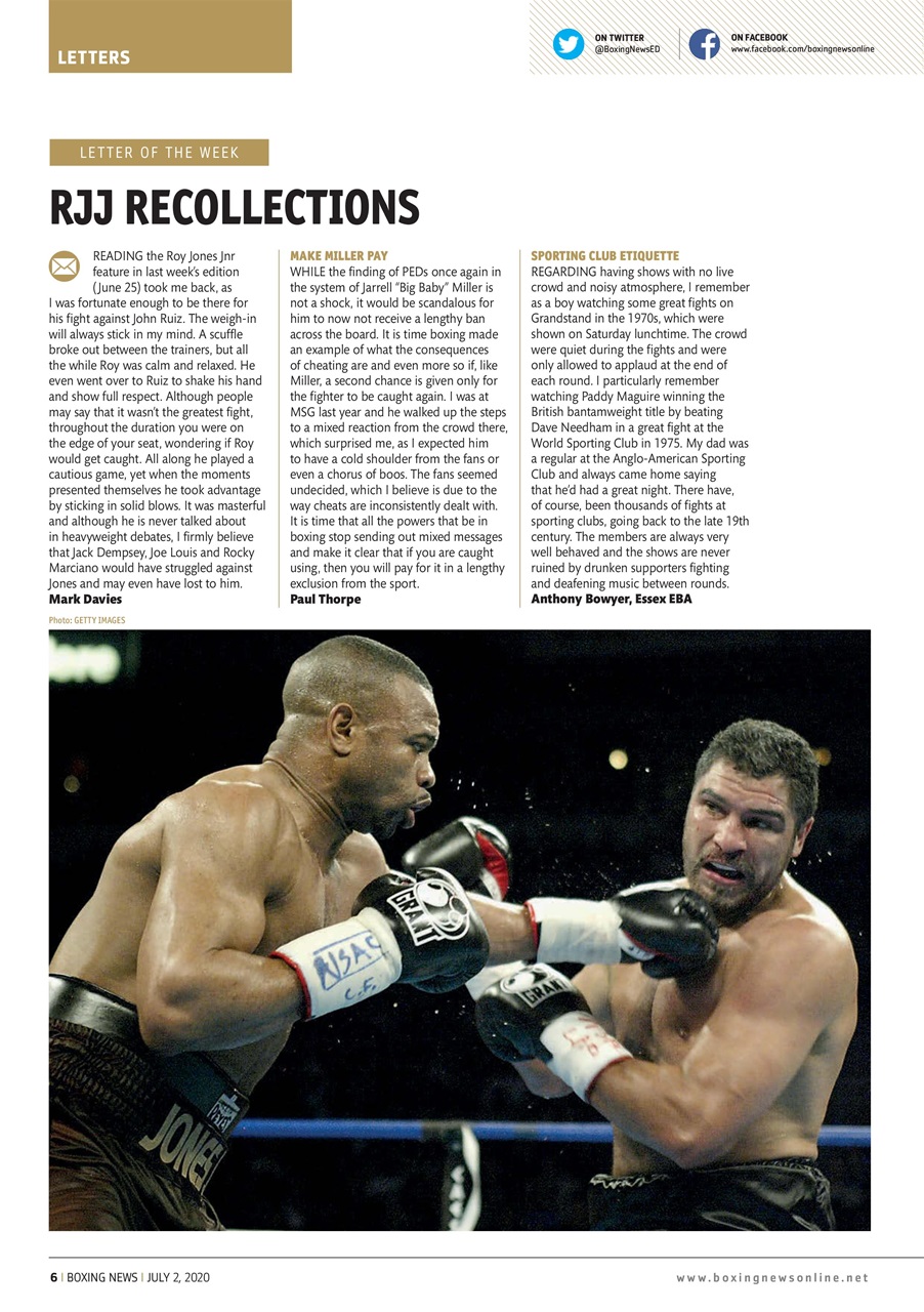 Boxing News Magazine - 2-Jul 2020 Back Issue