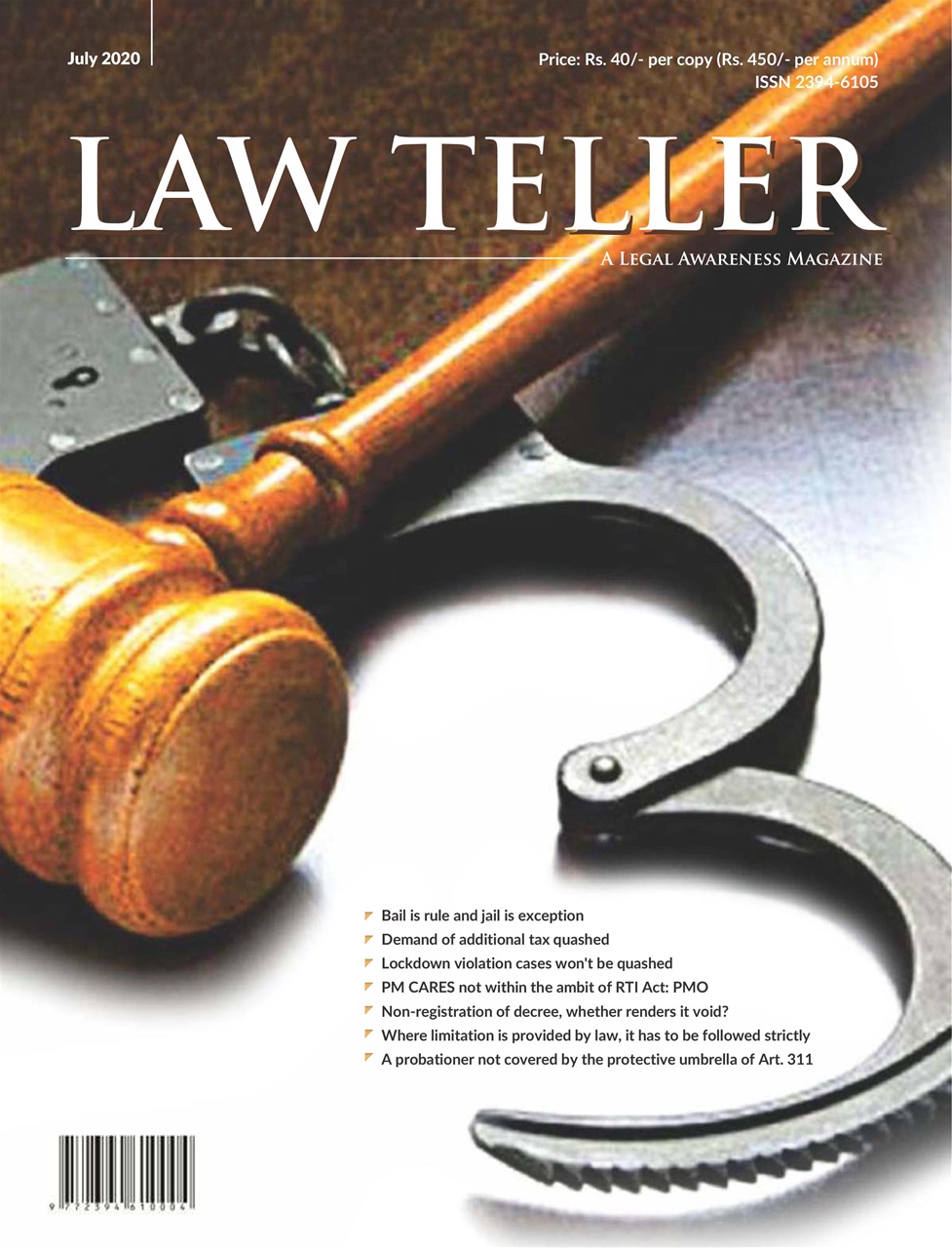 Lawteller – A Legal Awareness Magazine - July 2020 Subscriptions ...
