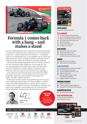 Autosport Magazine - 9th July 2020 Subscriptions | Pocketmags