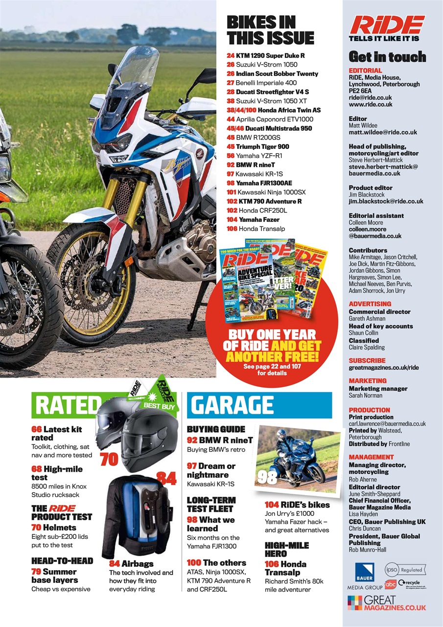 Ride Magazine - September 2020 Back Issue
