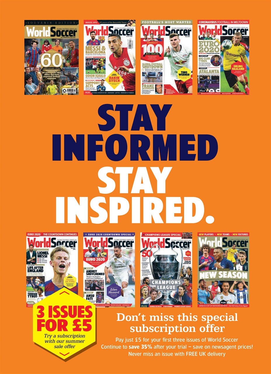 World Soccer Magazine - Jul-2020 Subscriptions | Pocketmags