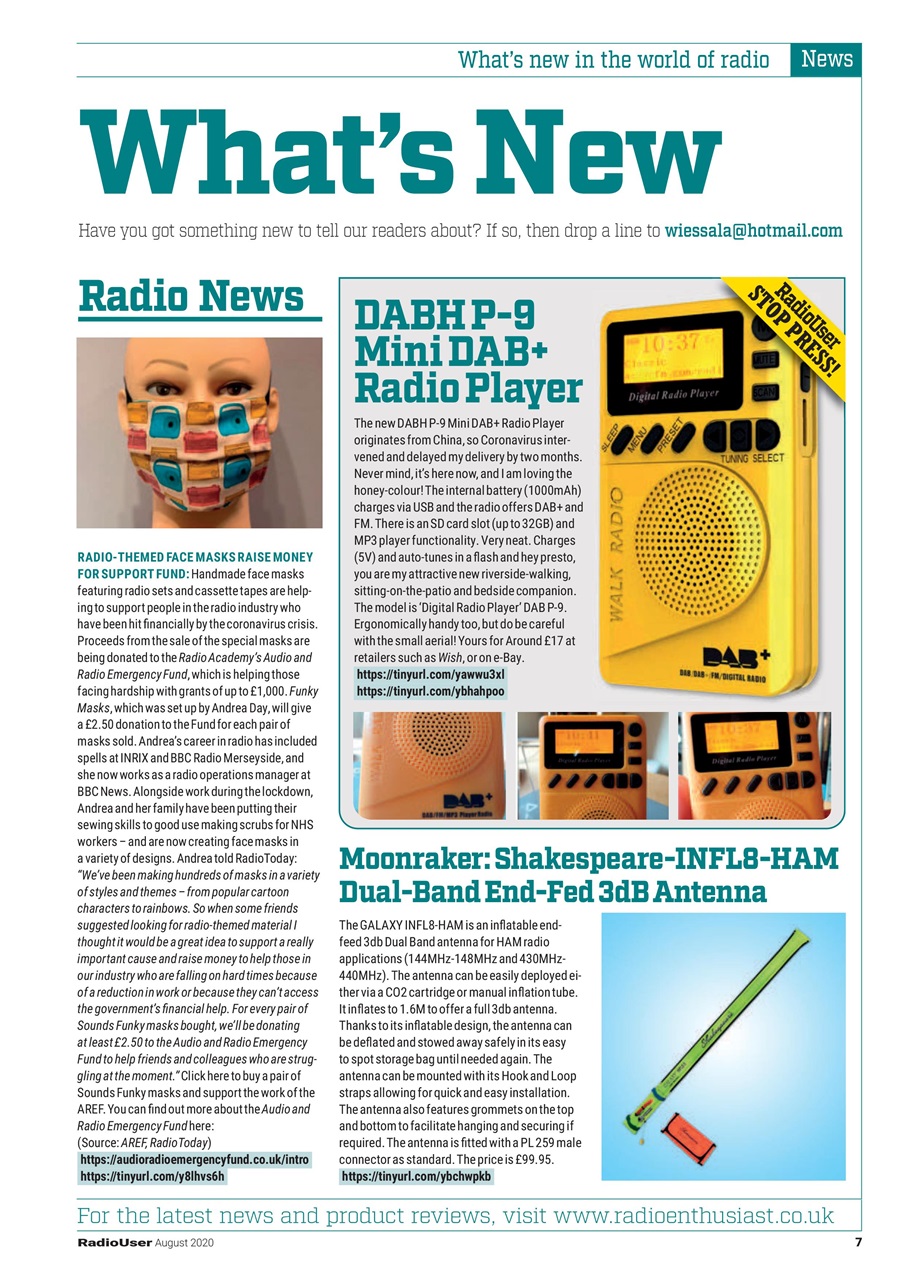 Radio User Magazine - August 2020 Subscriptions | Pocketmags