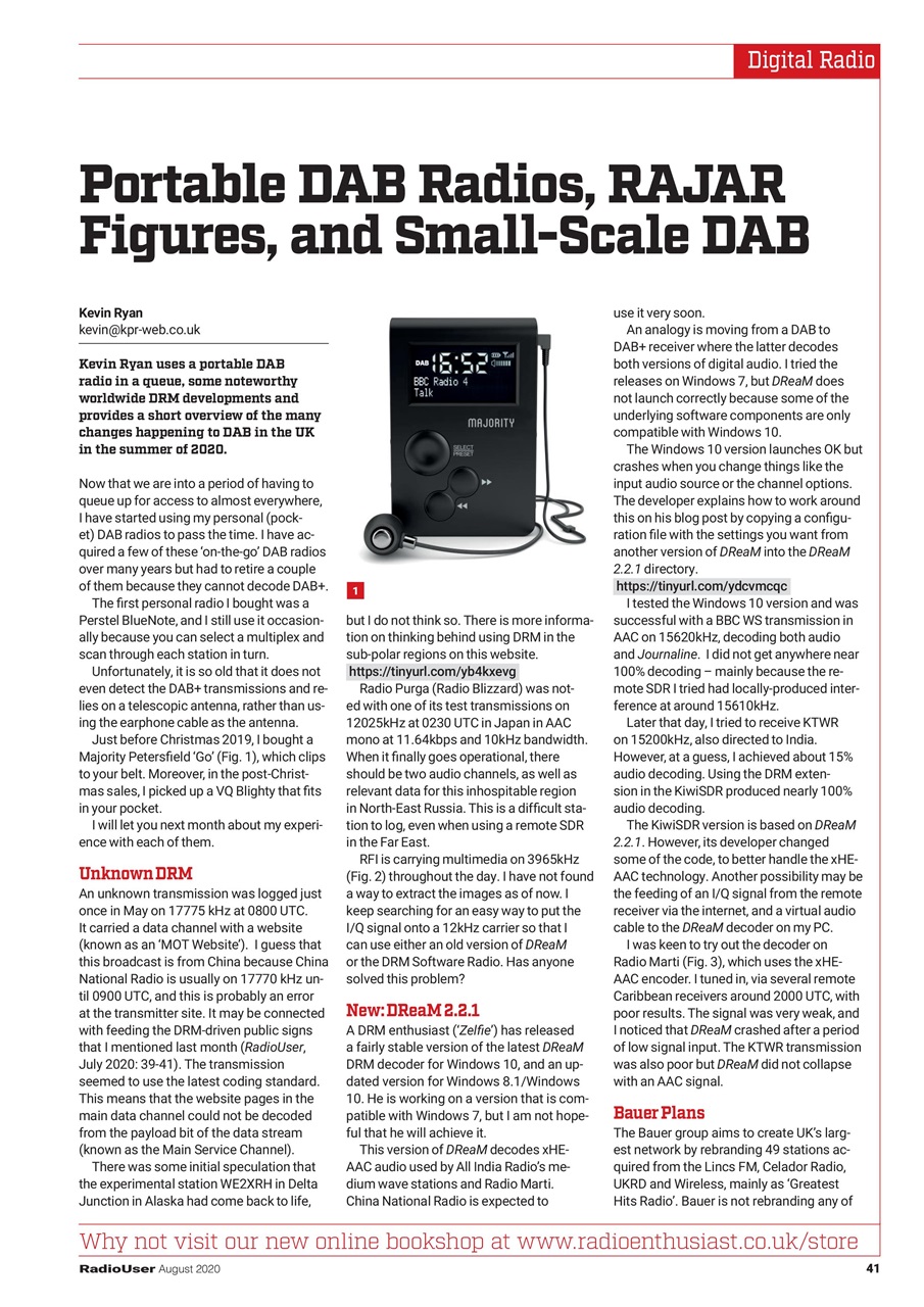 Radio User Magazine - August 2020 Subscriptions | Pocketmags