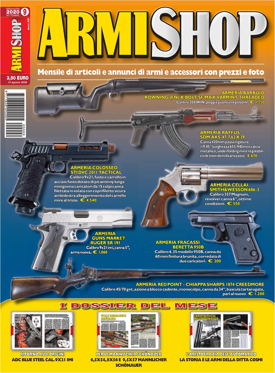 ARMI SHOP Magazine - Settembre 2020 Subscriptions | Pocketmags