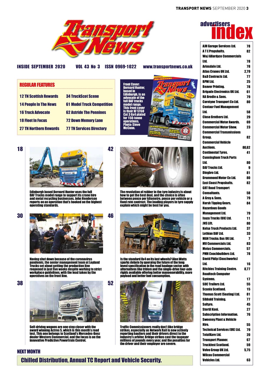 Transport News Magazine - September 2020 Subscriptions | Pocketmags