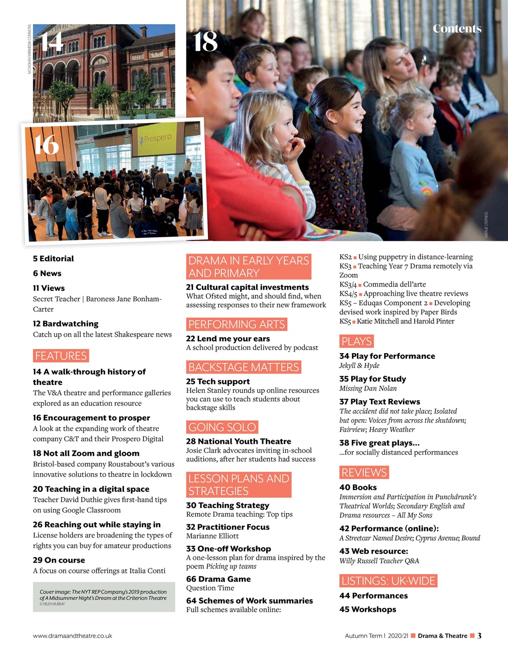 Drama and Theatre Magazine - Autumn 1 20/21 Subscriptions | Pocketmags
