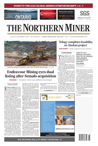 The Northern Miner Magazine - Vol. 106 No.18 Back Issue