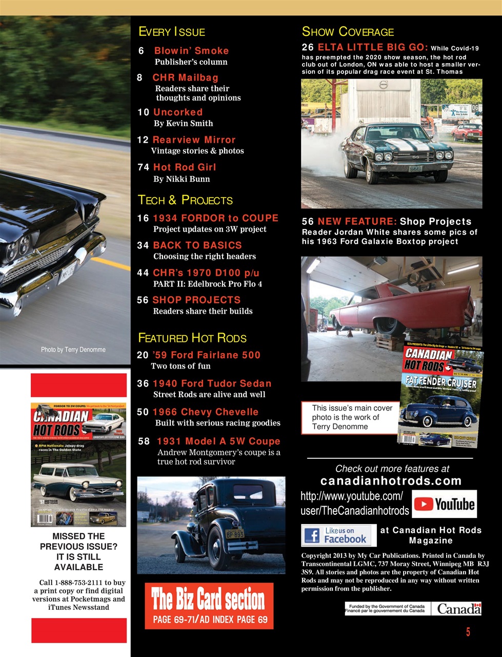 Canadian Hot Rods Magazine - Oct/Nov 2020 Back Issue