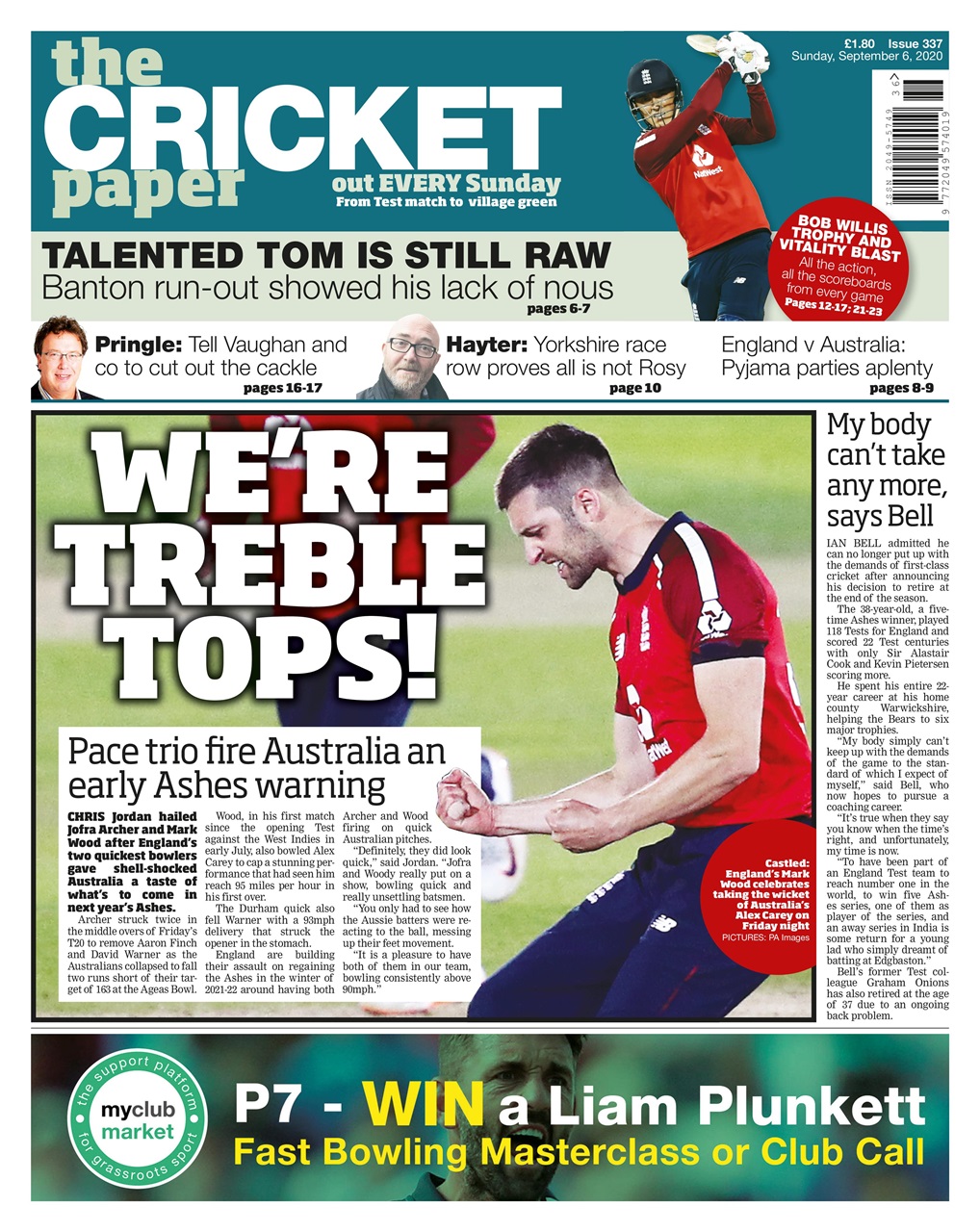 The Cricket Paper Magazine - 6th September 2020 Subscriptions | Pocketmags