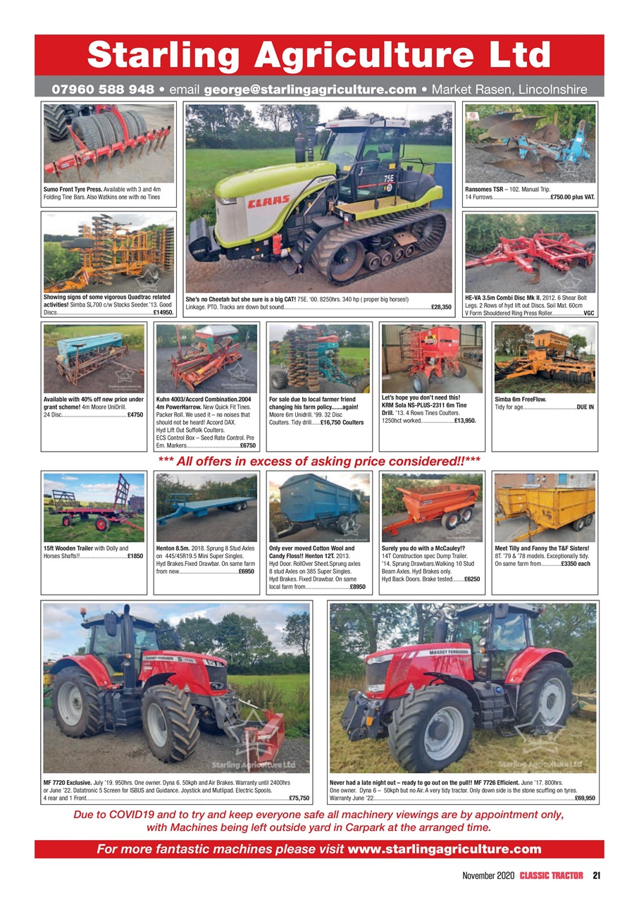 Classic Tractor Magazine - November 2020 Subscriptions | Pocketmags