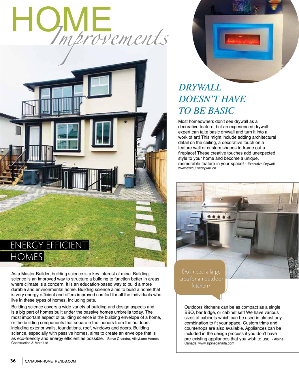 Canadian Home Trends Magazine - Renovation, Bed & Bath 2020 Back Issue