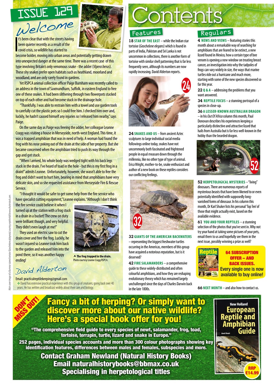 Practical Reptile Keeping Magazine - Issue 129 Back Issue