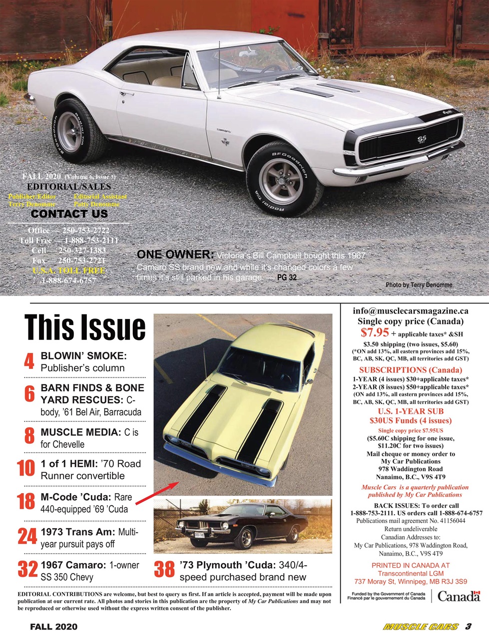 Muscle Cars Magazine - Muscle Cars Fall 2020 Subscriptions | Pocketmags