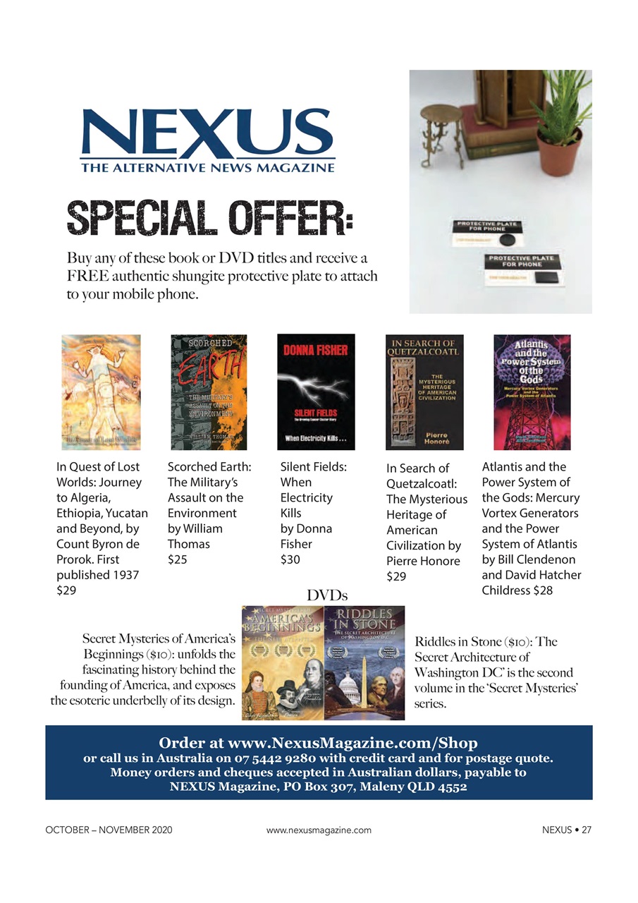 Nexus Magazine - Oct – Nov 2020 Back Issue
