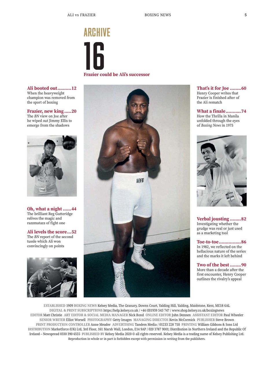 Boxing News Presents Magazine - Issue 1 Back Issue