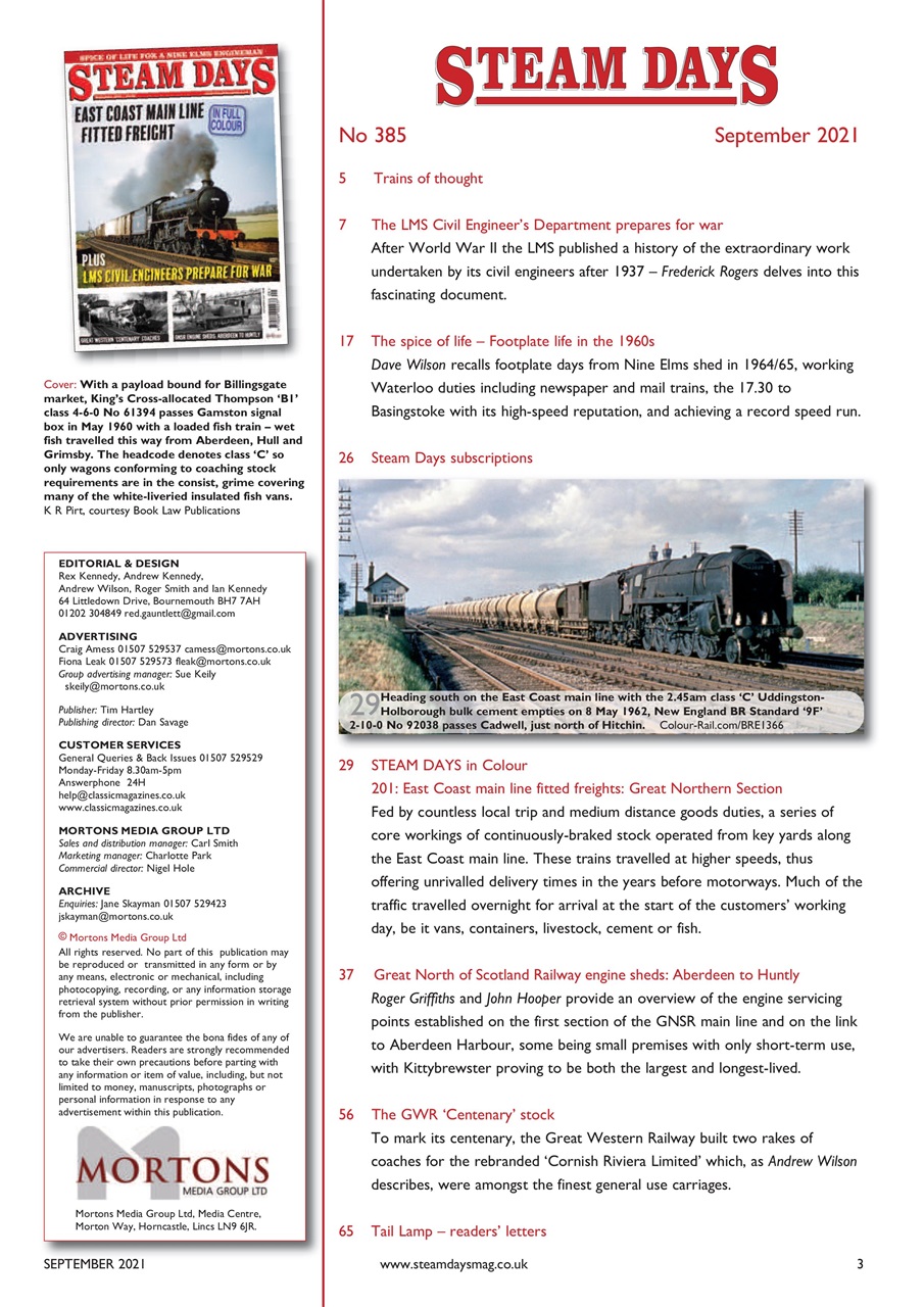 Steam Days Magazine - September 2021 Subscriptions | Pocketmags