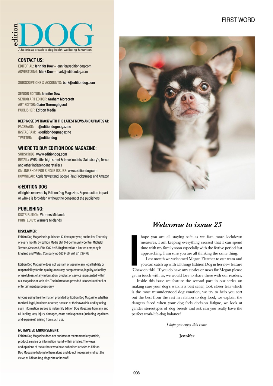Edition Dog Magazine - Issue 24 Back Issue