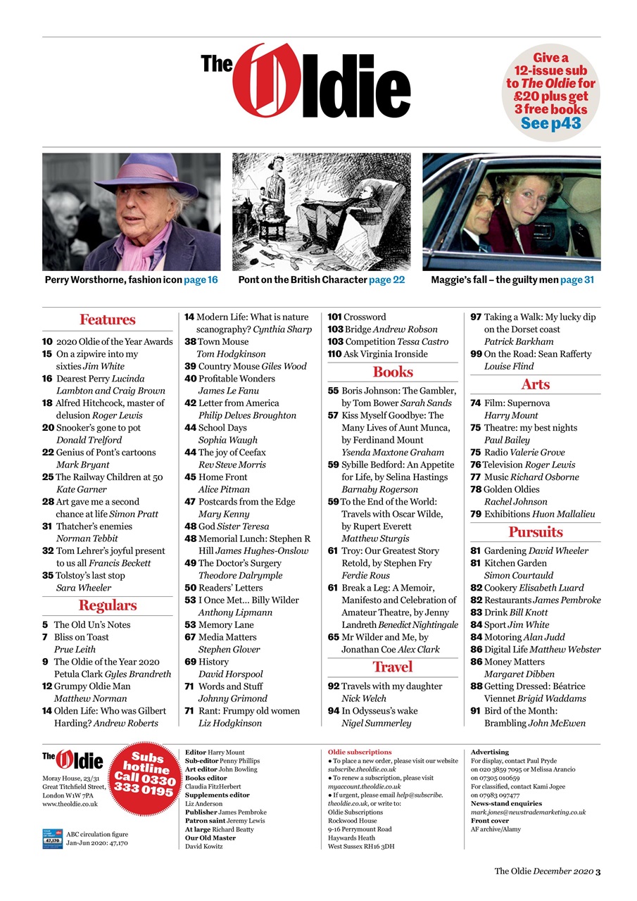 The Oldie Magazine - December 2020 Back Issue