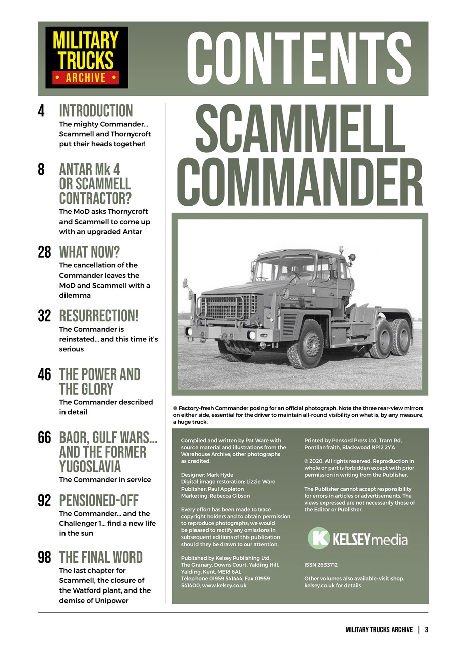 Military Vehicles Archive Magazine - Scammell Commander Back Issue