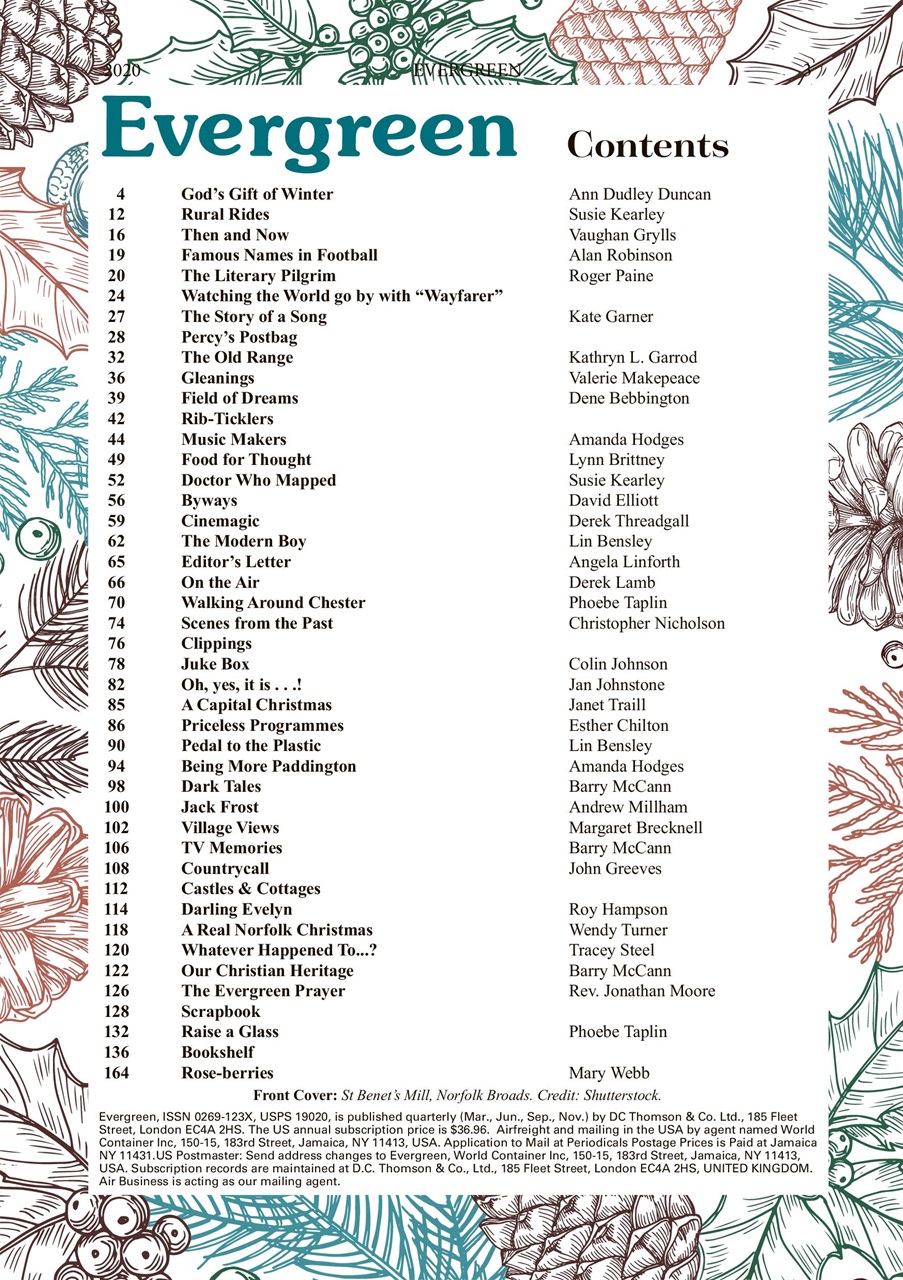 Evergreen Magazine - Winter 2020 Subscriptions | Pocketmags