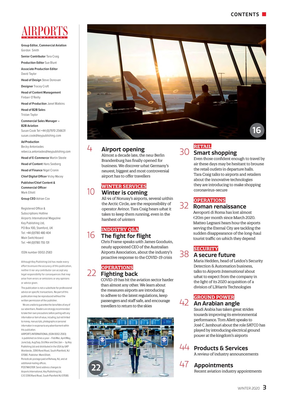 Airports International Magazine - Winter 2020 Back Issue