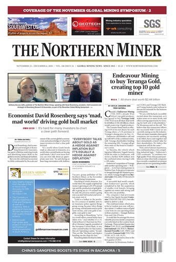 The Northern Miner Magazine - Vol. 106 No.24 Back Issue