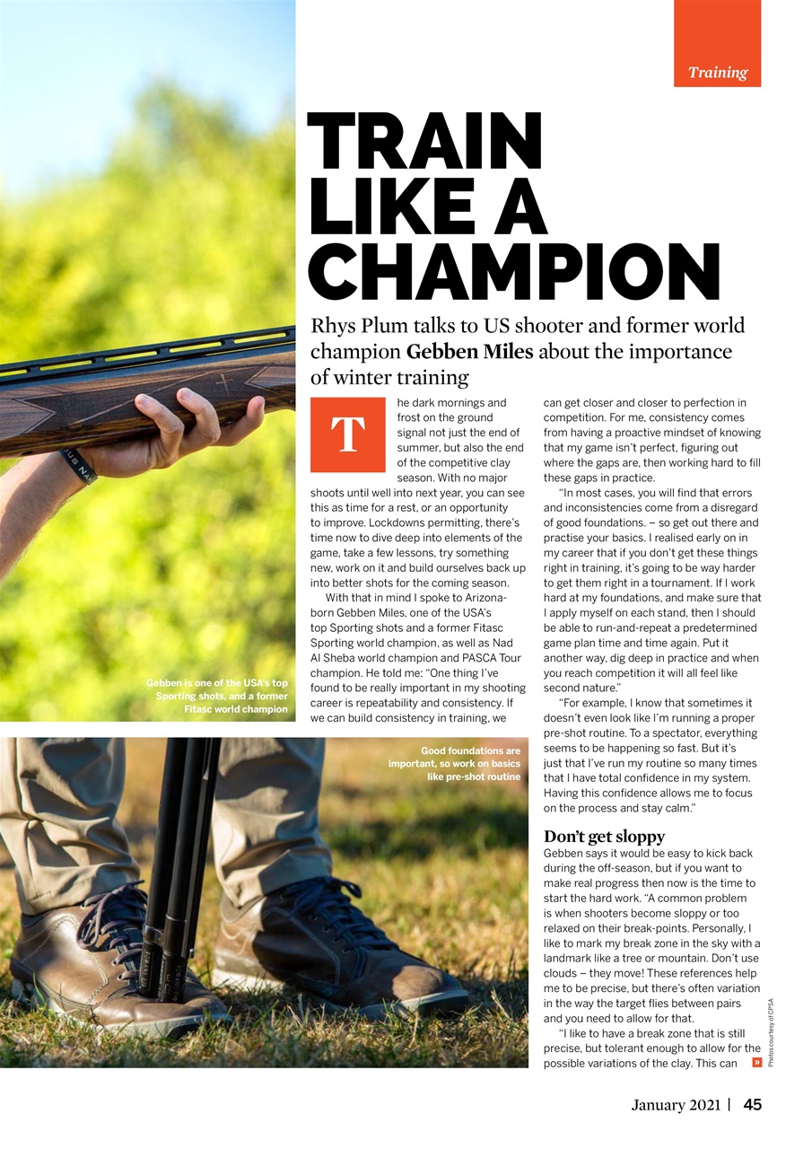 Clay Shooting Magazine - January 2021 Back Issue