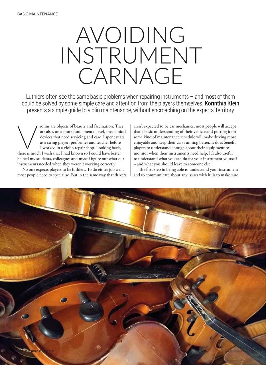 The Strad Magazine - January 2021 and String Courses Supplement Back Issue