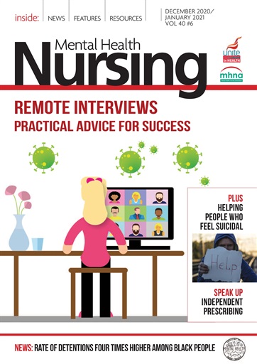 Mental Health Nursing Magazine - Dec 2020/Jan 2021 Back Issue