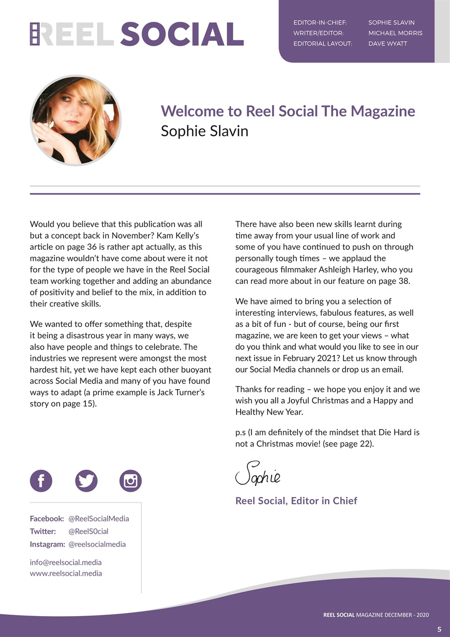 Reel Social Magazine - December 2020 Back Issue