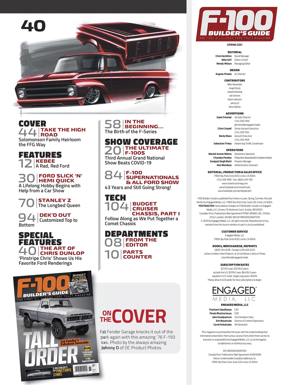 F100 Builder's Guide Magazine - F100 Spr 2021 Back Issue