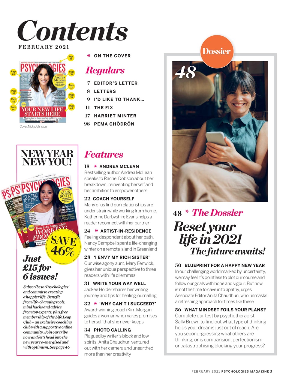 Psychologies Magazine - February 2021 Subscriptions | Pocketmags