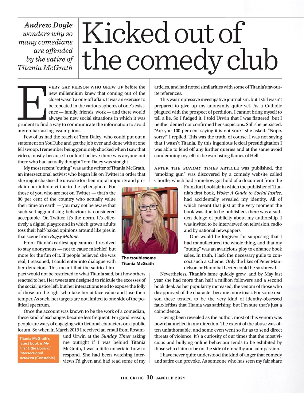 The Critic Magazine - January 2021 Subscriptions | Pocketmags