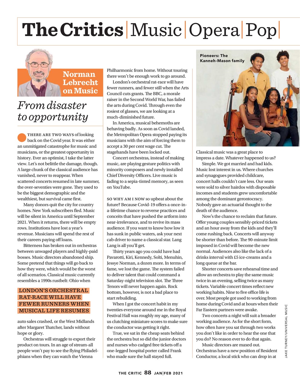 The Critic Magazine - January 2021 Subscriptions | Pocketmags