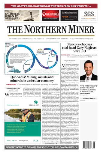 The Northern Miner Magazine - Vol. 106 No.26 Back Issue