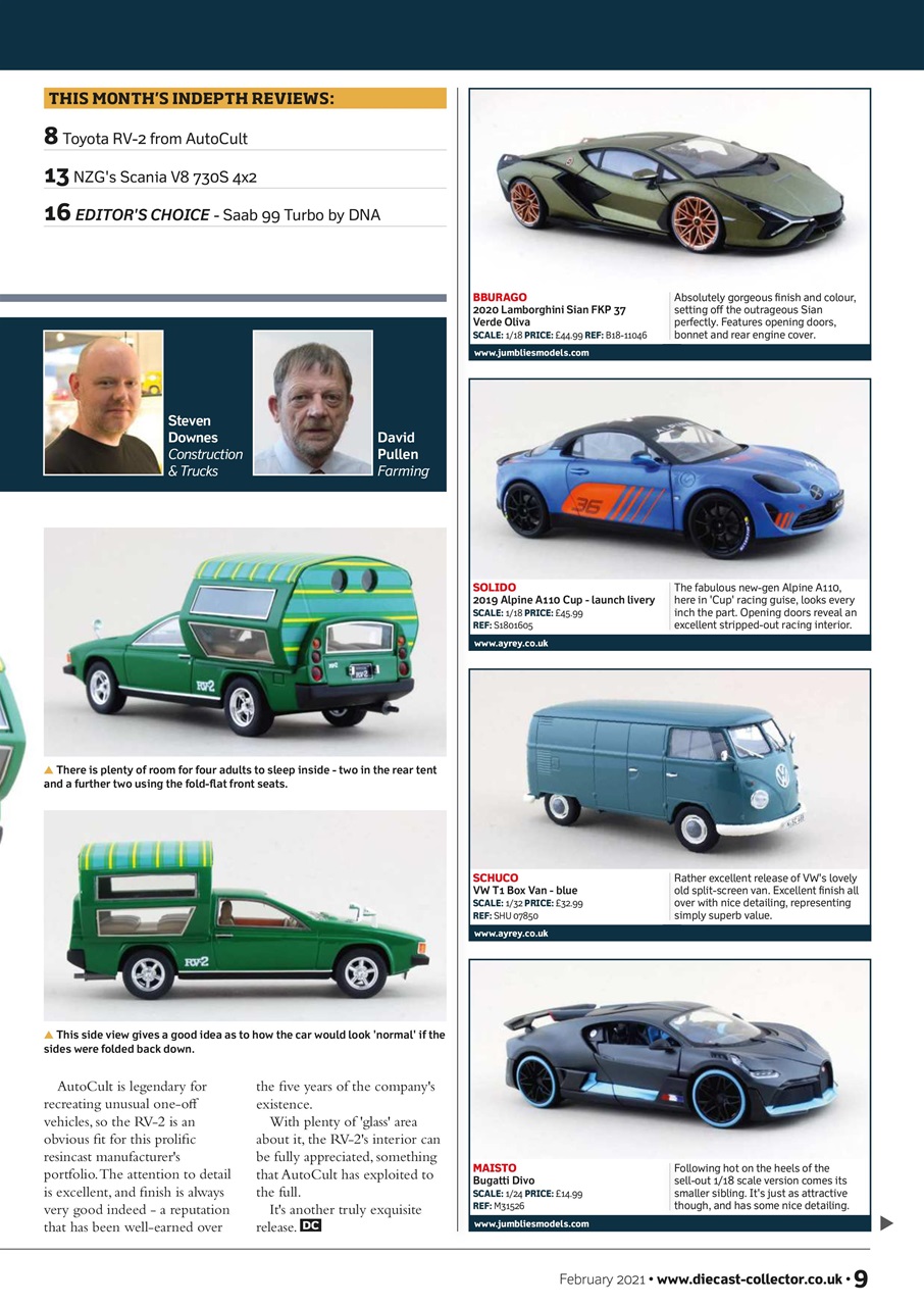 Diecast Collector Magazine - February 2021 Subscriptions | Pocketmags