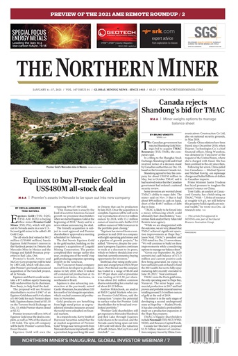 The Northern Miner Magazine - Vol. 107 No.1 Back Issue