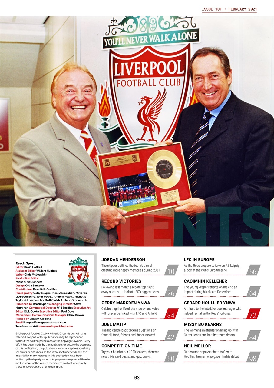 Liverpool FC Magazine - Feb-21 Back Issue