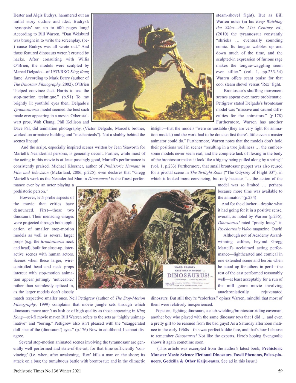 Prehistoric Times Magazine - Winter 2021 #136 Back Issue