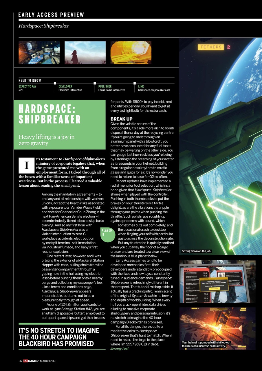 PC Gamer (UK Edition) Magazine - March 2021 Back Issue