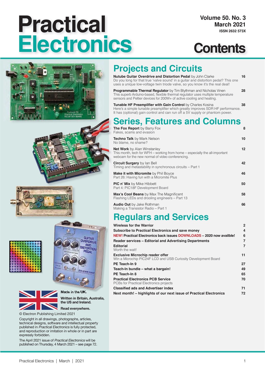 Practical Electronics Magazine - Mar-21 Back Issue