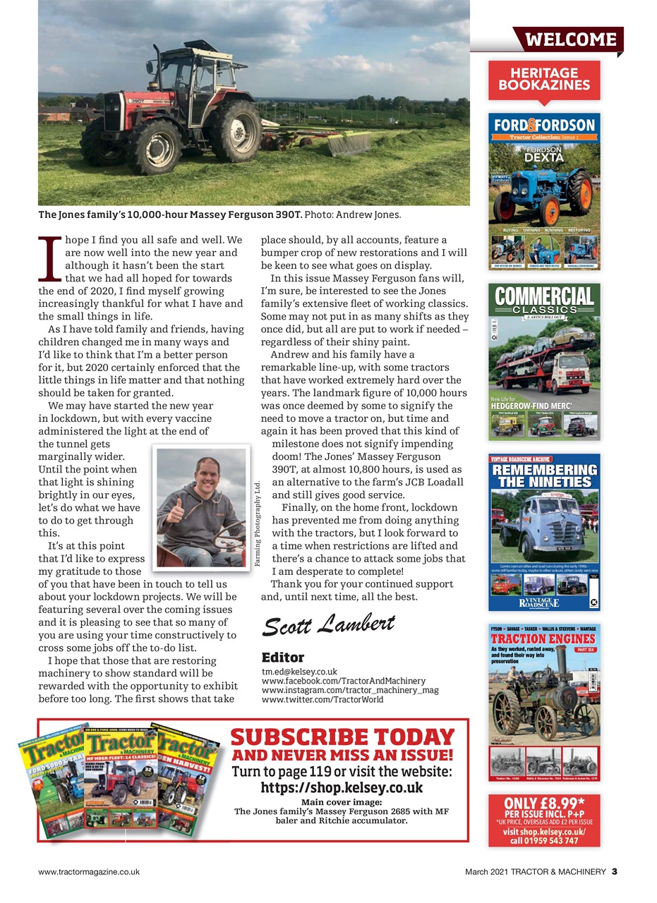 Tractor & Machinery Magazine - March 2021 Subscriptions | Pocketmags