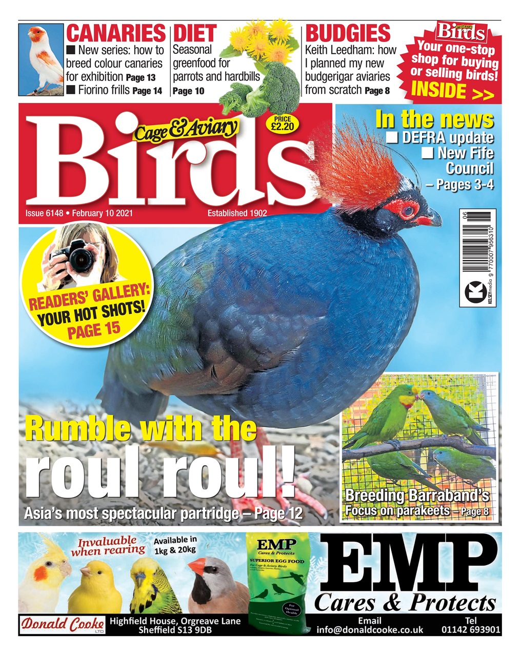 Cage & Aviary Birds Magazine - 6148 February 10 2021 Subscriptions ...