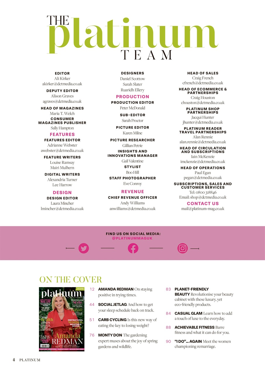 Platinum Magazine - April 2021 Subscriptions | Pocketmags